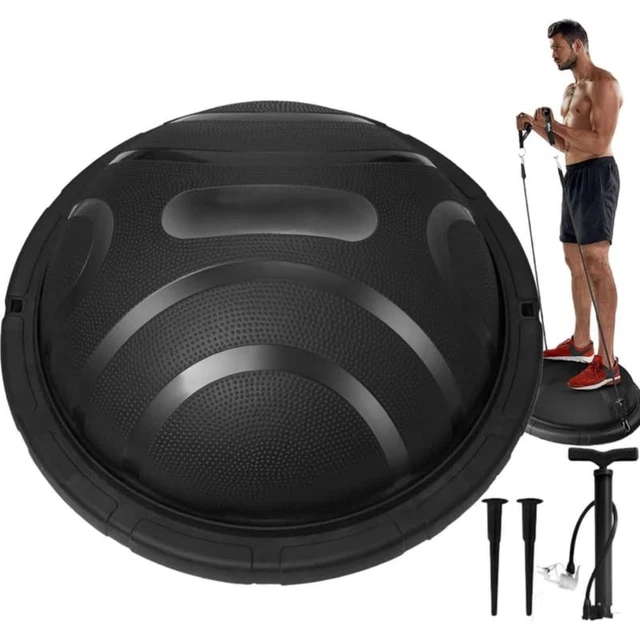 HALF BALL BALANCE Trainer Yoga Ball Resistance Bands Platform Physio ...