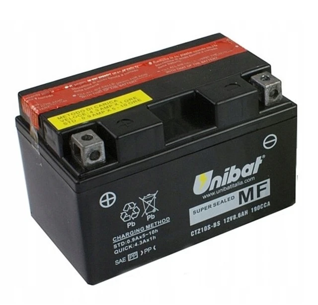 BATTERIE UNIBAT 12V 9AH YTZ10S-BS CTZ10S-BS KTM Duke II, LC4, Adventure ...