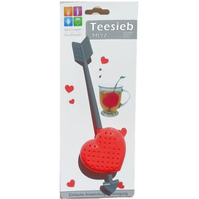 TEA INFUSER FILTER for Loose 16cm Long Heart Shape With Cupid's Love ...