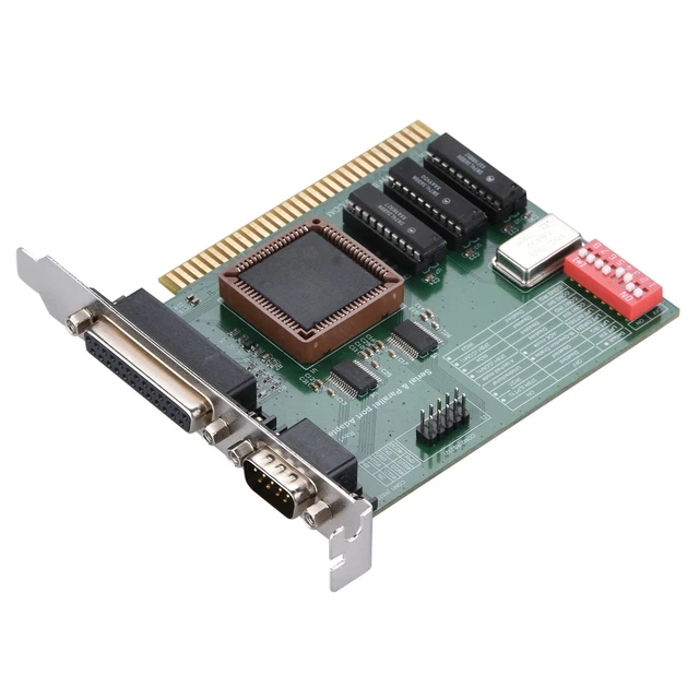 ISA RS232 SERIAL and Parallel Port Expansion Card ISA COM1 COM2 LPT PC ...