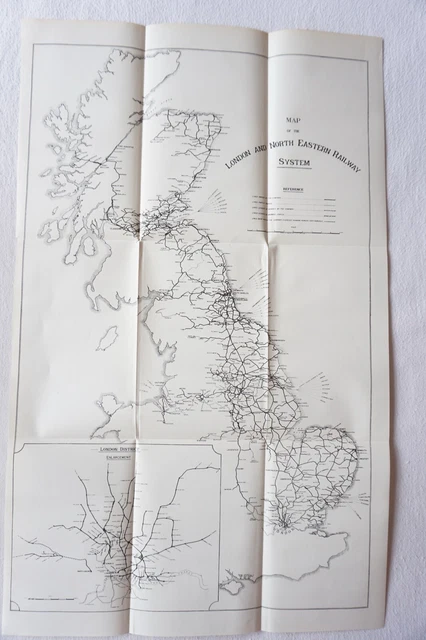 1928 ORIGINAL LNER Railway System Map £19.99 - PicClick UK