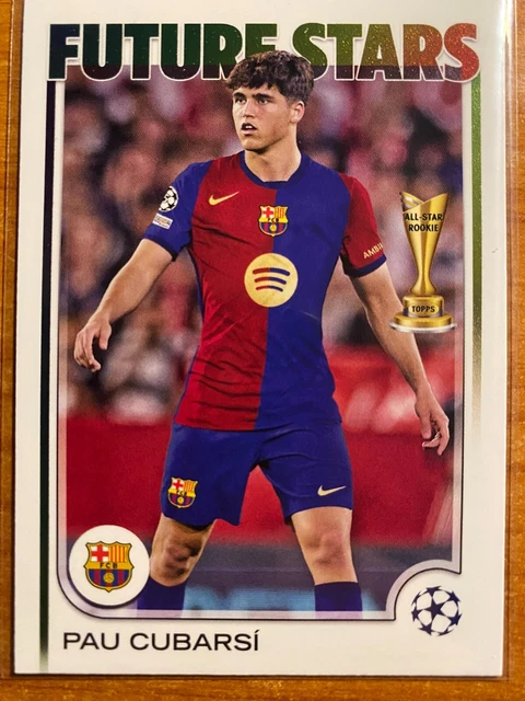 TOPPS UCC FLAGSHIP 24/25 UEFA Soccer Card Pau Cubarsi FC Barcelona #196 ...