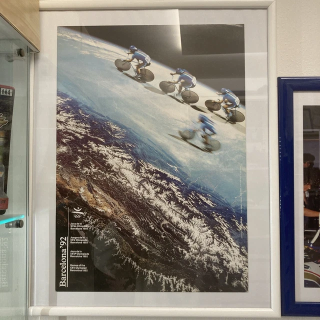 POSTER ON FRAME BARCELONA 1992 OLYMPIC X ORIGINAL 44x31cm 17x12 inch ...