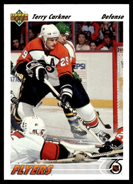 1991-92 UPPER DECK #204 Terry Carkner Philadelphia Flyers EUR 1,93 ...