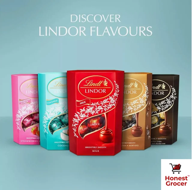 LINDT LINDOR CHOCOLATE Truffles Box Selection 200g, Min. 16 balls ...