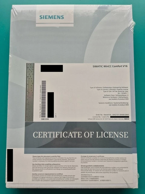 TIA PORTAL · SIMATIC WinCC Comfort V16 · Floating-Licence · New Sealed ...