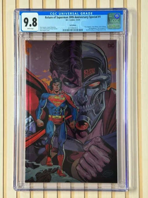 Return Of Superman 30th Anniversary Special 1 2023 Dc Foil Variant Cgc