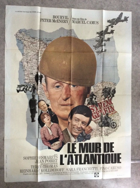 LE MUR DE l'Atlantique Affiche Cinéma 1970 Original Grande French Movie Poster EUR 200,00 ...