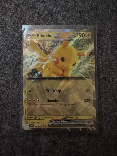 PIKACHU EX 028/131 - Double Rare - Prismatic Evolutions - Pokemon TCG £ ...