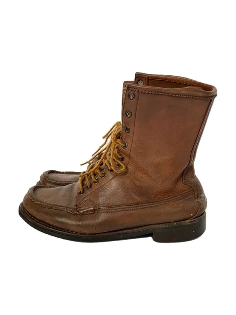 RUSSELL MOCCASIN BOOTS US9.5 Brown Leather 50s/60s Vintage £227.40 ...