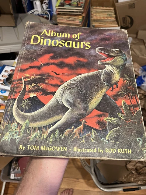 ALBUM OF DINOSAURS by Tom McGowen, Illustrated By Rod Ruth 1973 ...