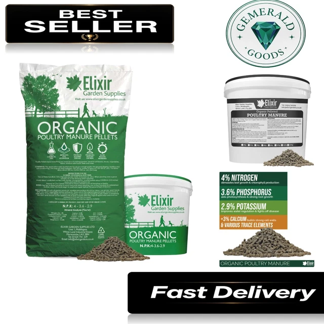 5KG ORGANIC POULTRY Manure Pellets - Debris Free Fertilizer for All ...