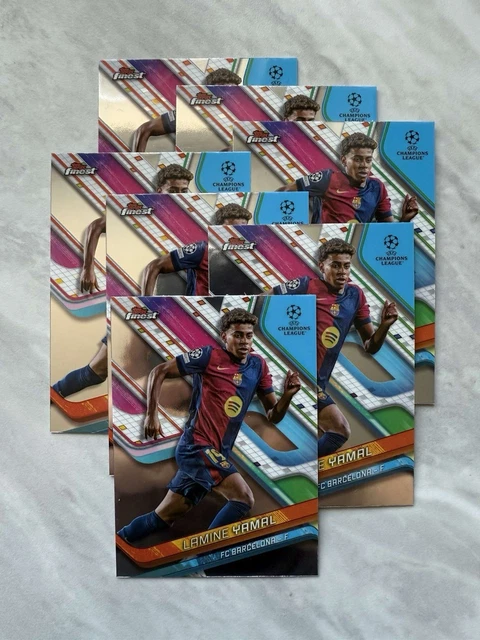 2025 TOPPS FINEST UCC Lamine Yamal Base Card Bundle 7x Cards £8.77 ...