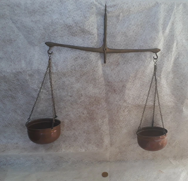 BALANCE TRÉBUCHET POTS en cuivre vintage EUR 35,00 - PicClick FR