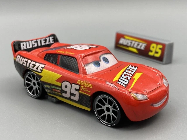 DISNEY PIXAR CARS Nascar Lightning McQueen Rusteze 95 Die-Cast 1:55 ...