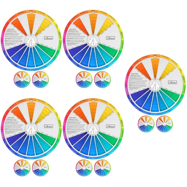 5 PACK COLOR Palette Mixing Wheel Guide Colour Chart Coating £25.58 ...