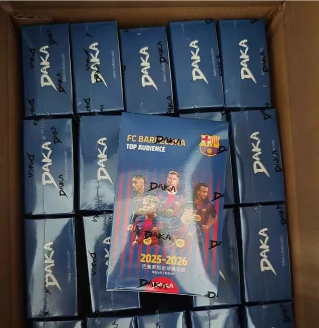 1 CASE 2025-26 DAKA Barcelona Team Box TOP AUDIENCE Soccer Star Cards ...