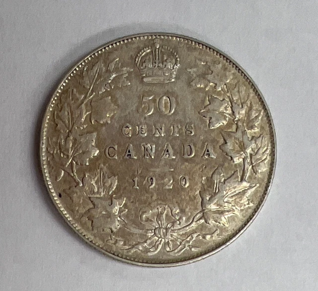 1920 CANADA 🇨🇦 50 Cents Canadian Half Dollar Silver Coin $34.12 ...