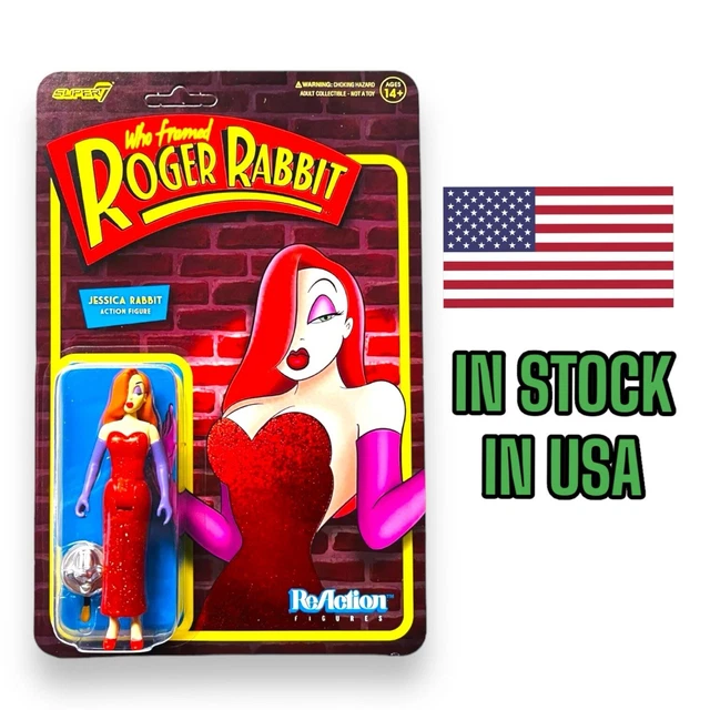 SUPER7 WHO FRAMED Roger Rabbit Jessica Rabbit ReAction Figure Unpunched ...