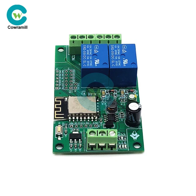 ESP8266 WIFI DUAL Channel Relay Module 5V Power Supply ESP-12F ...