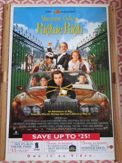 RICHIE RICH VHS Video Us One Sheet Rolled Poster Macaulay Culkin 1994 £ ...