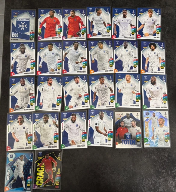 PANINI ADRENALYN XL Ligue1 2026 Lot Complet De 26 Cartes Aj Auxerre EUR ...