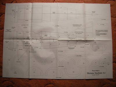 PETER RAKE PLANS of Morane Saulnier A1 a scale biplane model 44 ...