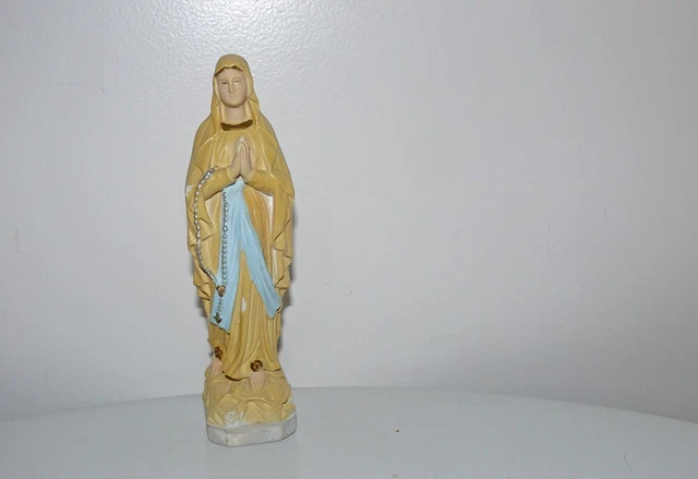 STATUETTE ANCIENNE EN plâtre La Sainte Vierge Marie-Notre Dame de ...