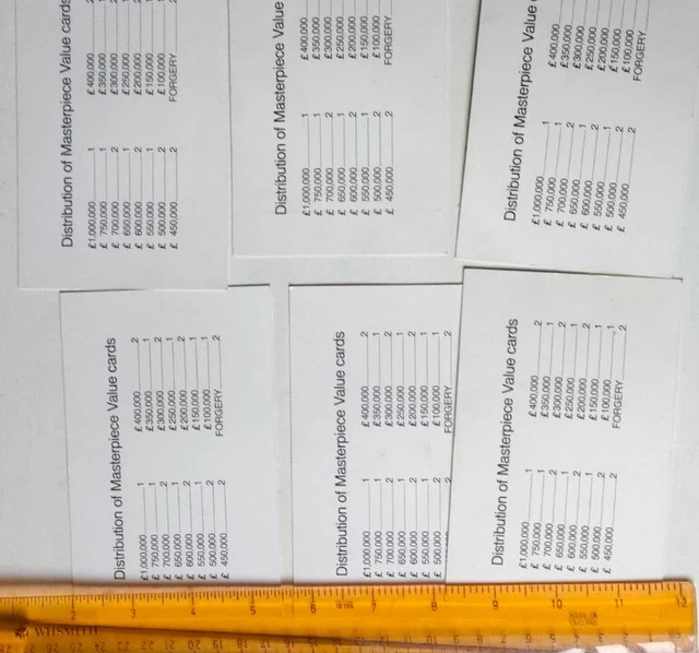 ORIGINAL MASTERPIECE CHARACTER Cards from board game by Parker Bros. 6 ...