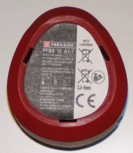 PARKSIDE 12V 1.3AH Li-Ion Battery PFBS 12 A1-7 £12.79 - PicClick UK
