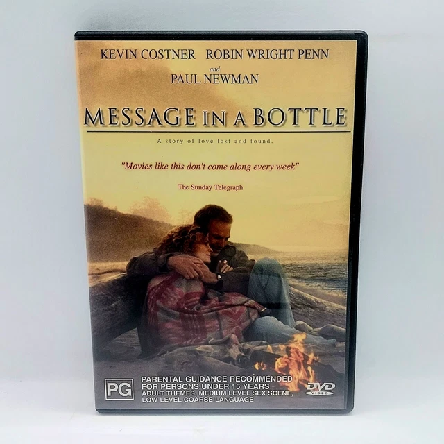 MESSAGE IN A Bottle DVD Region 4 1999 Drama Romance Kevin Costner Robin ...
