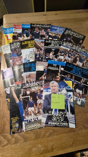 23 LEICESTER CITY Home Programme's 1980-81 Complete league Season £5.43 ...