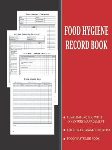 FOOD HYGIENE RECORD Book Food Temperature Log Book With Inventory Count ...