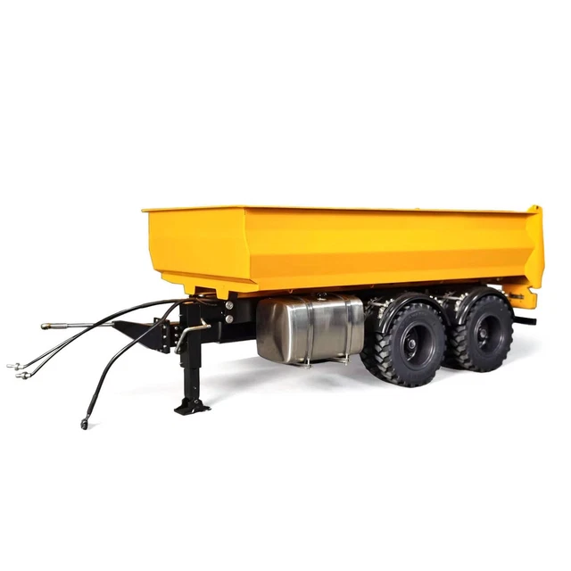 2 AXLES 1/14 Metal Dump Trailer Manual Support Legs for RC Tractor ...