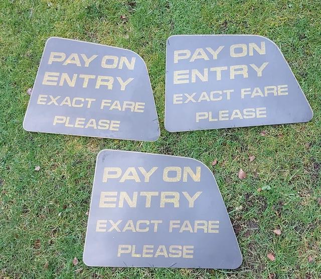 VINTAGE BUS TAXI Fairground Train Payment Fare Signs £9.99 - PicClick UK