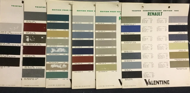 RARE LOT NUANCIER Colori Color Chart Book VALENTINE RENAULT -1963 ...