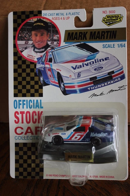 1992 ROAD CHAMPS Mark Martin #6 Valvoline Ford Thunderbird 1/64 EUR 6 ...
