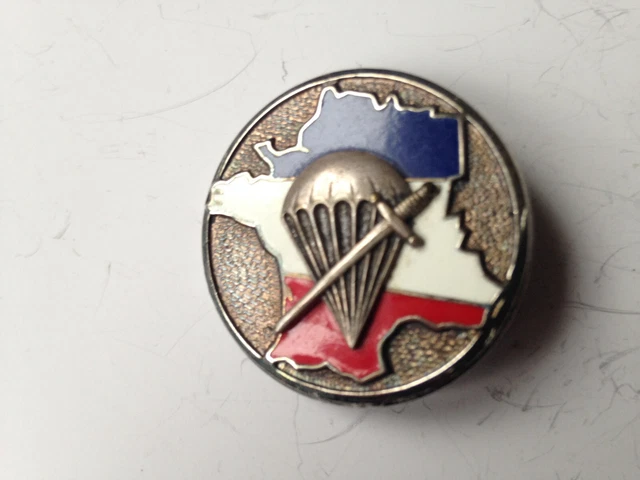 INSIGNE MILITAIRE FRANCE Cnec Commando Parachutiste Argente Drago Paris ...