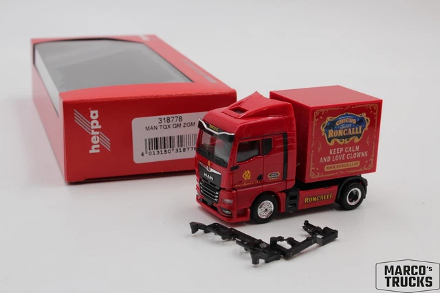 HERPA MAN TGX GX Solozugmaschine "Roncalli" Nr. 318778 1:87 /HN3547 EUR 31,30 - PicClick DE