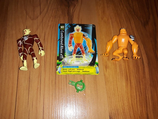 BEN 10 CREATION Chamber Wildmutt and Heatblast figures approx 6 cm (2.5 ...
