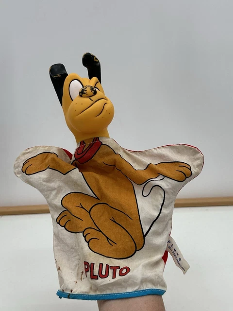 PLUTO HAND PUPPET 1960s Walt Disney Productions Finger Puppet Vintage ...