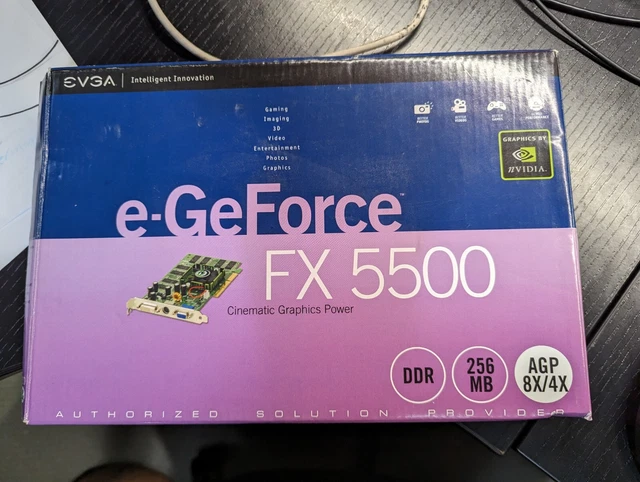 EVGA GEFORCE FX 5500 256MB DDR AGP 4X/8X Video Card 256-A8-N313-LX $55.00 - PicClick CA