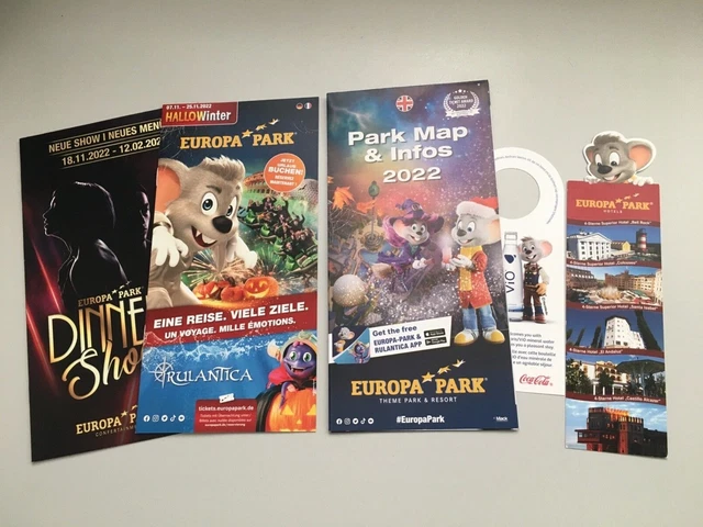 EUROPA PARK 2022 Park Map English - Bundle German Theme Park Mack NEW ...