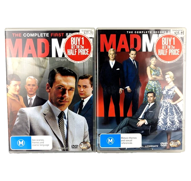 MAD MEN THE Complete First and Second Season (1&2) 6 Disc DVD TV Series ...