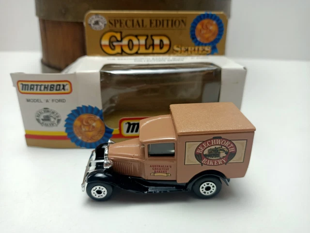 VINTAGE MATCHBOX DIE Cast Metal Model A Ford Van Gold Series Special ...