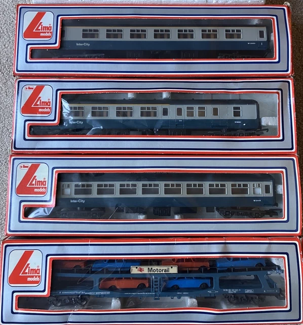 LIMA OO GAUGE 3 Intercity Coaches With Motorail Car Transporter £47.50 ...