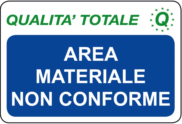 ADESIVO SEGNALETICA AREA MATERIALE NON CONFORME 200x300 mm EUR 2,64 ...