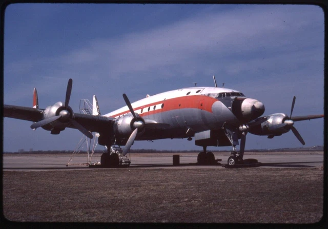 35 MM AIRCRAFT SLIDE N1206 Lockheed L-749A Constellation DATED 1981 ...