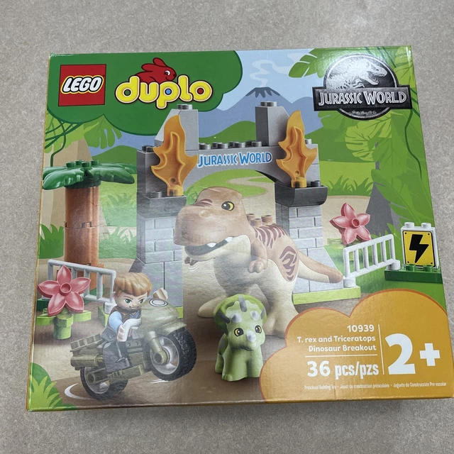 LEGO T. REX and Triceratops Dinosaur Breakout DUPLO (10939) - NEW EUR ...