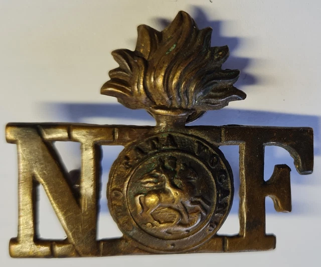 VINTAGE MILITARY BADGE. Northumberland Fusiliers. N.f. Ww1.Uniforn ...